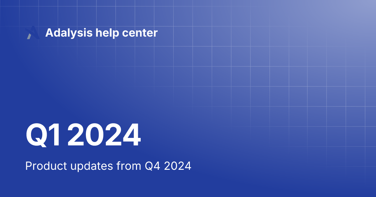 Q1 2024 | Adalysis help center
